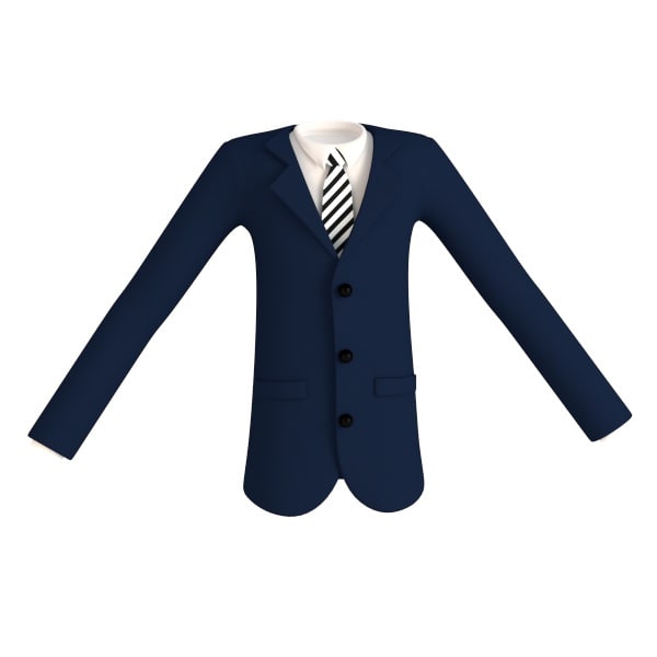 cartoon male jacket 3d model