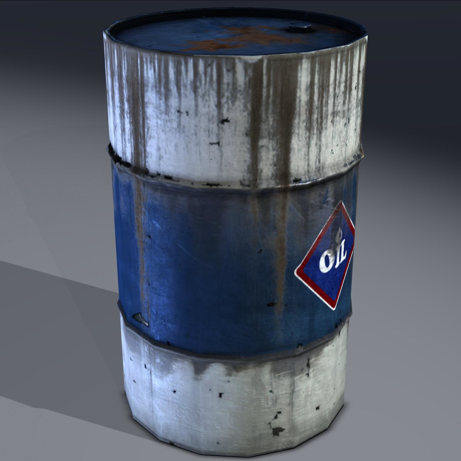 3dsmax industrial drum barrel oil