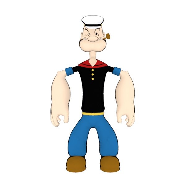 3ds max cartoon character popeye