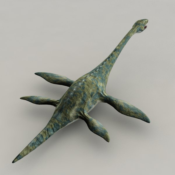 3d plesiosaurus rigged model