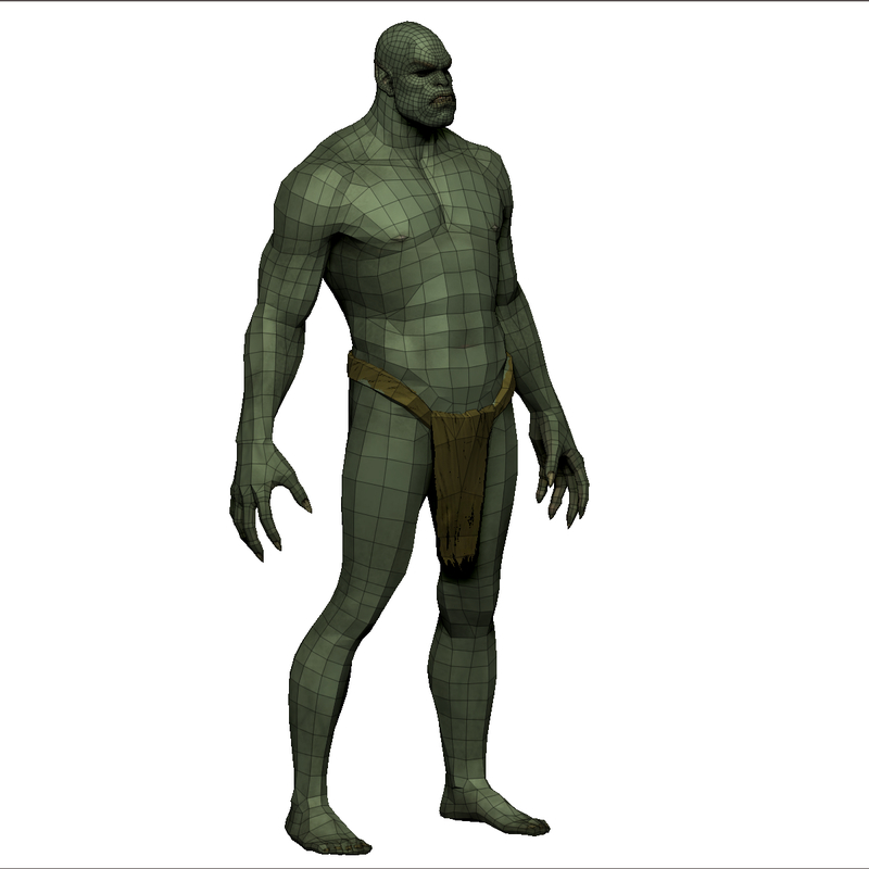 realistic orc 3d obj