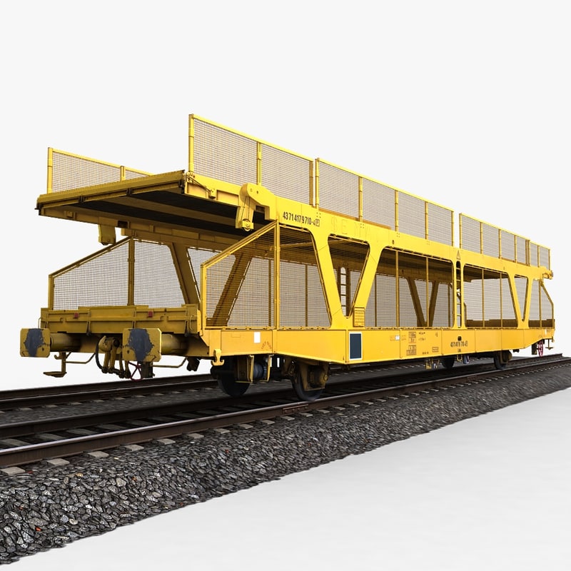 3d model car transporter wagon 1