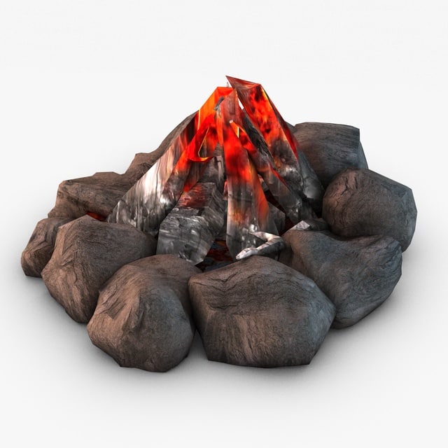 bonfire 3d model