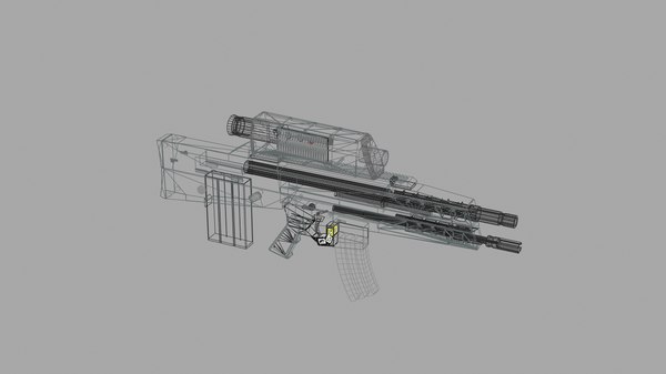 XM29 OICW突击步枪原型3D模型 - TurboSquid 717851