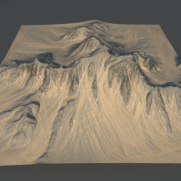 3d mountain maps terrain model