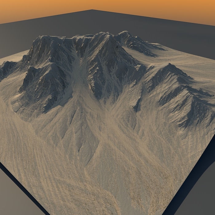 3d mountain maps terrain model