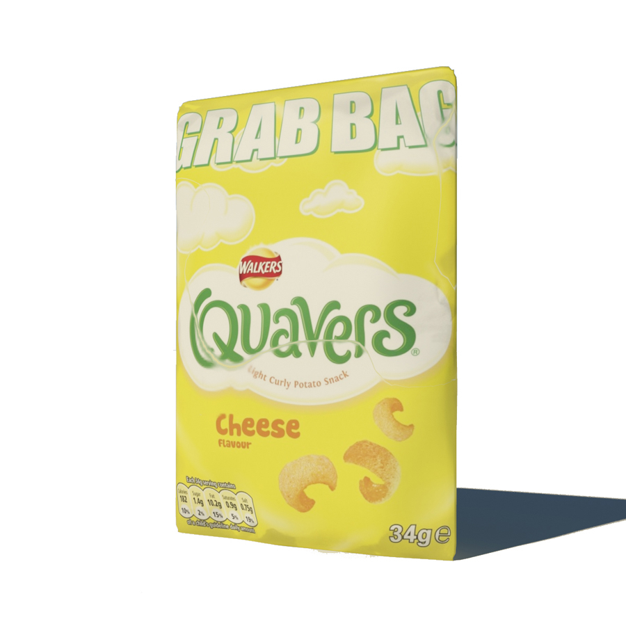 3d model of crisps quavers