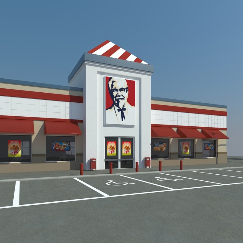 kfc parking 3d model