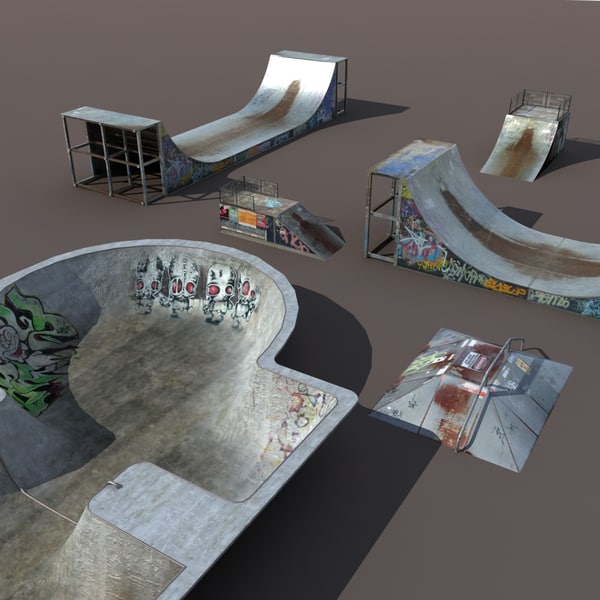 skate ramp fun box 3d model