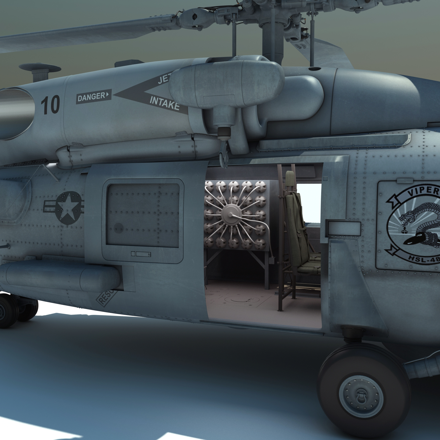 sh-60b sikorsky 3d max