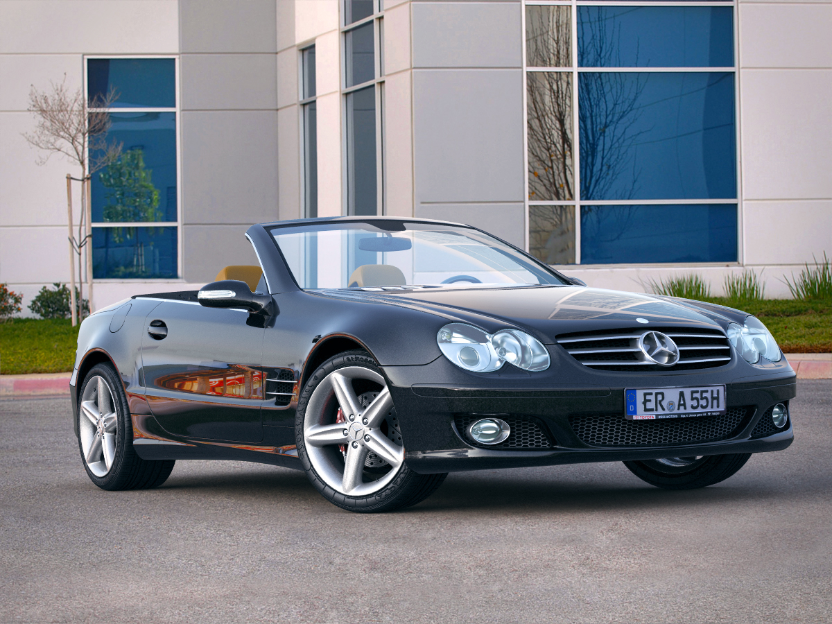 3d mercedes benz sl350 r230