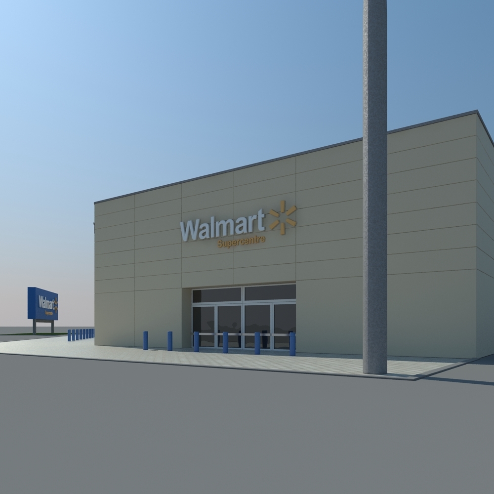 3d model walmart centere