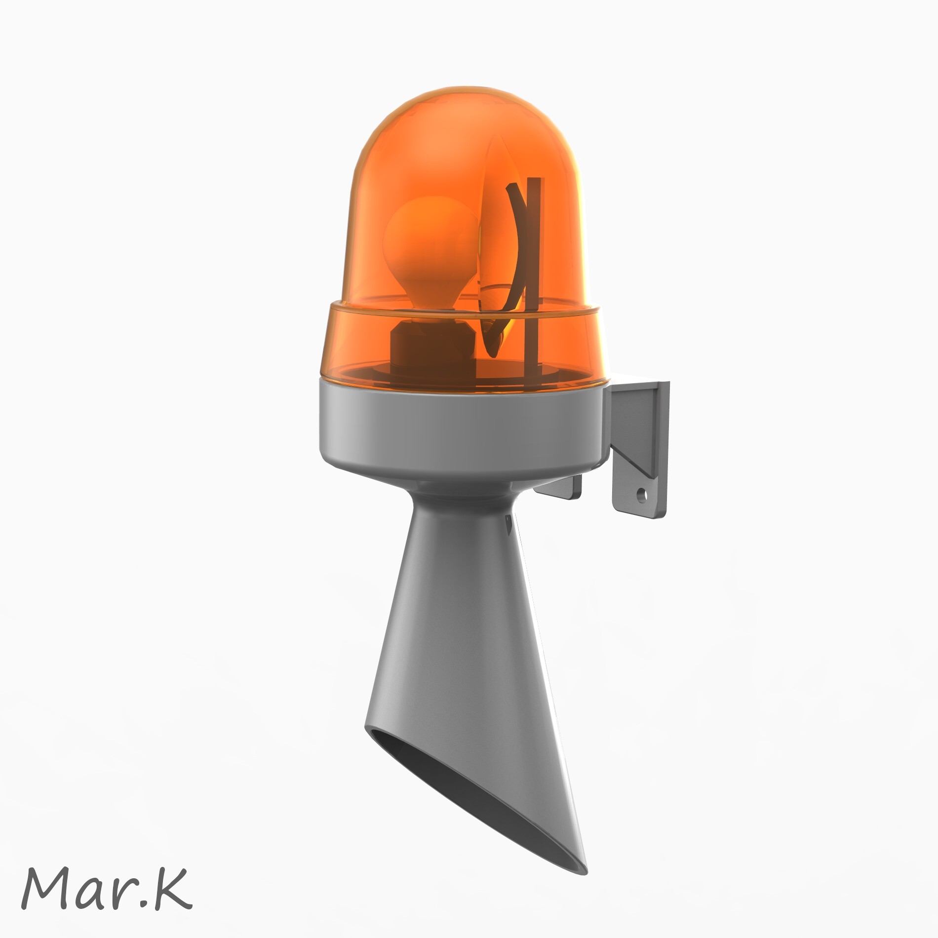 siren strobe light 3d model