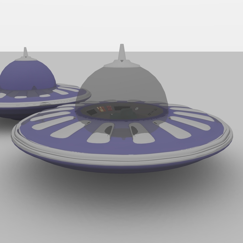 3d model flying saucer spacecraft spaceship