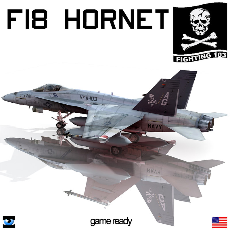 f18 hornet 3d model