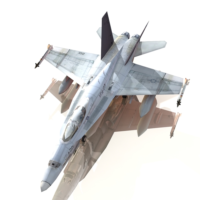 f18 hornet 3d model