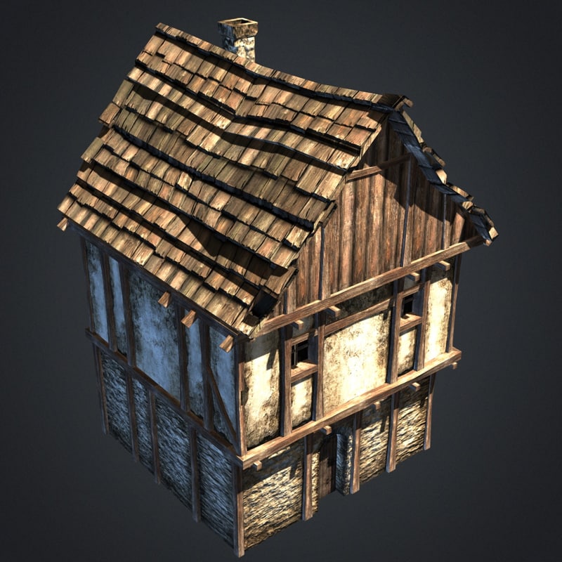 3d model medieval house