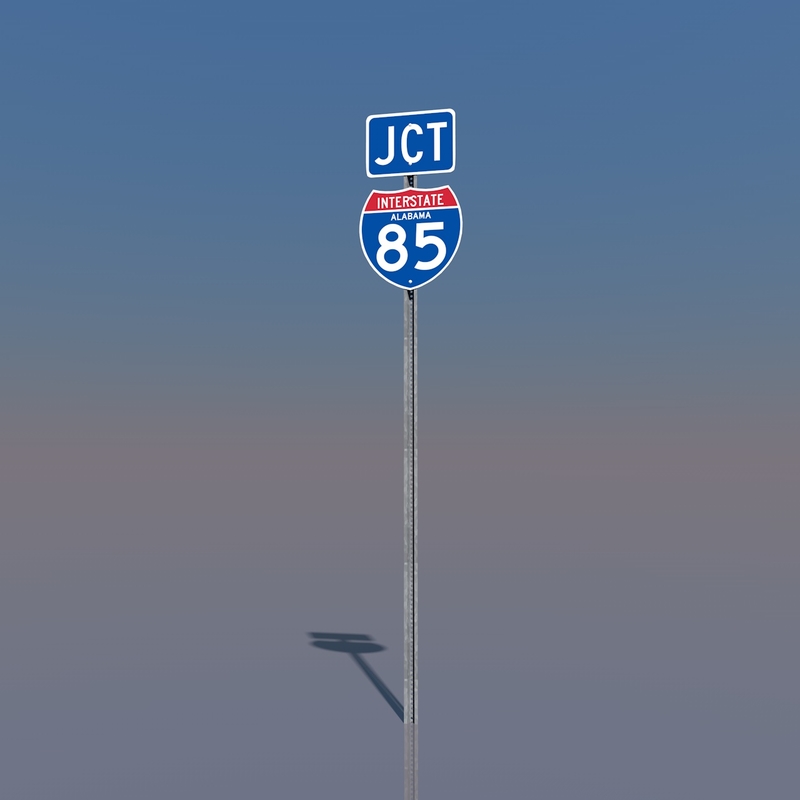 interstate 85 signs 3d c4d