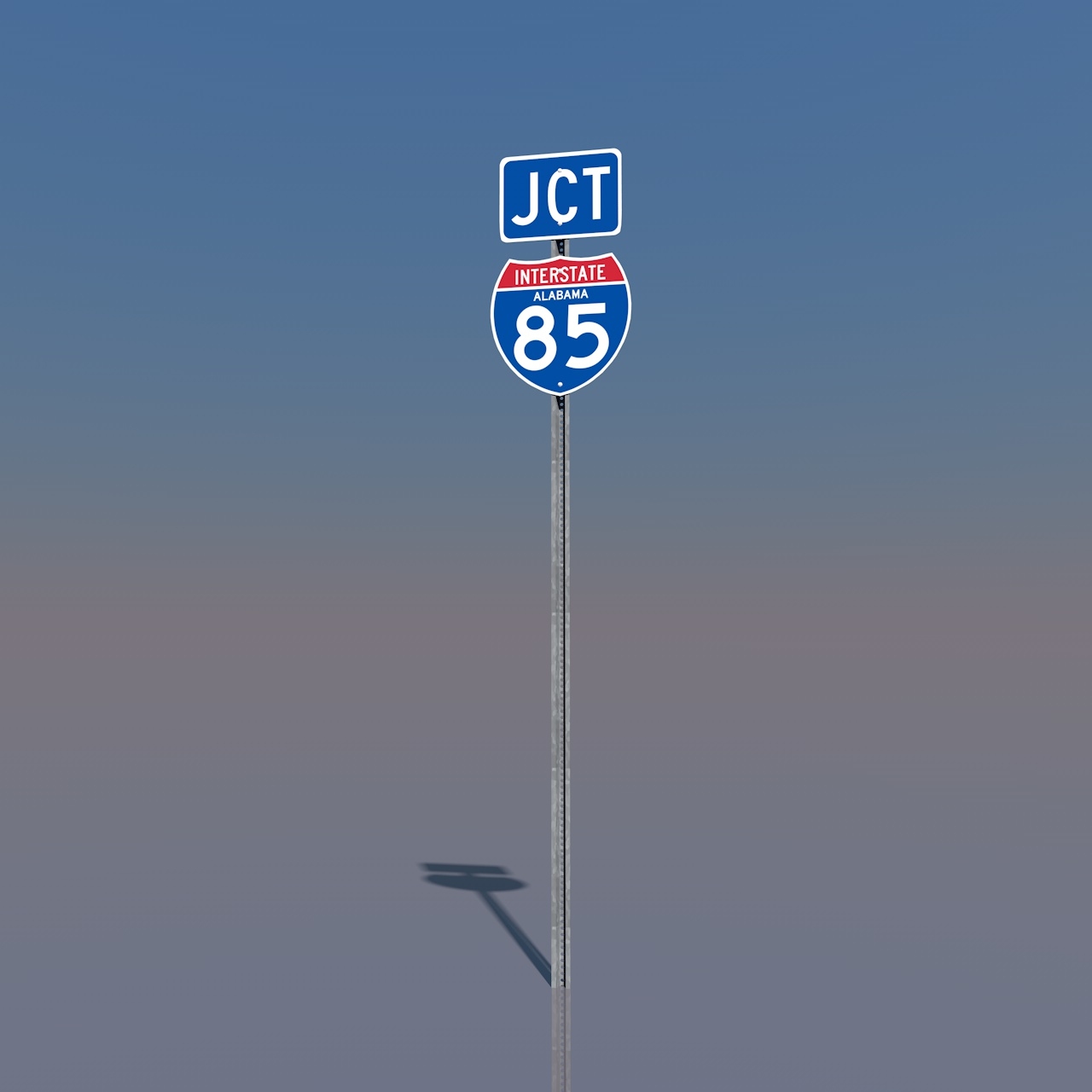 interstate 85 signs 3d c4d