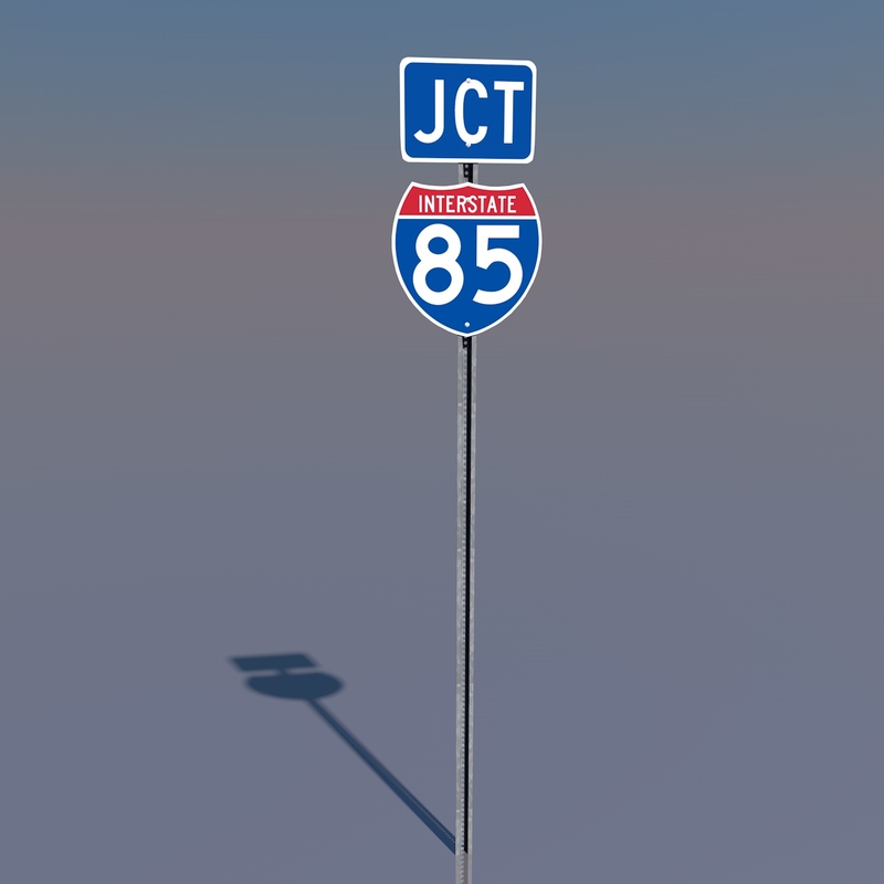 interstate 85 signs 3d c4d