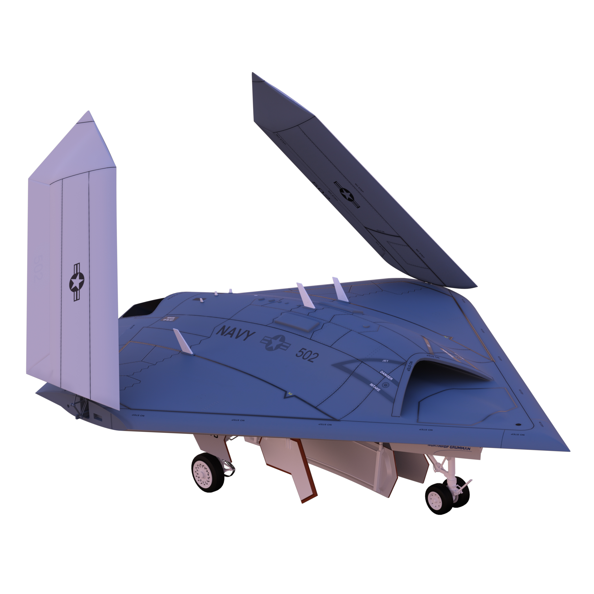 northrop grumman x-47b 3d model