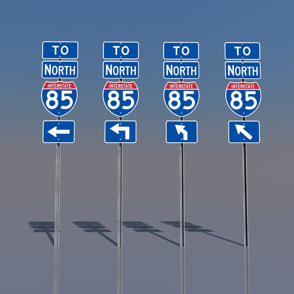 interstate 85 signs 3d c4d