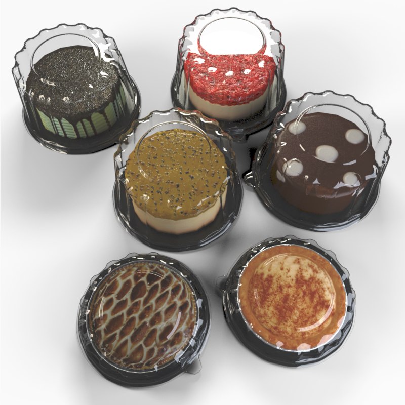 3d max packaged cakes