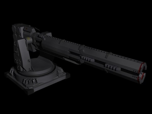 particle gun turret 3d model