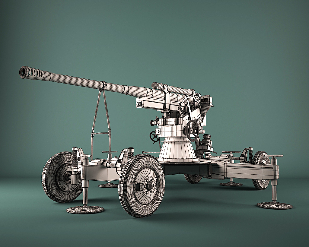3d 85 mm air gun model