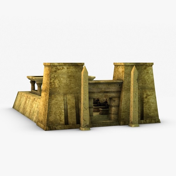 egyptian temple 3d 3ds