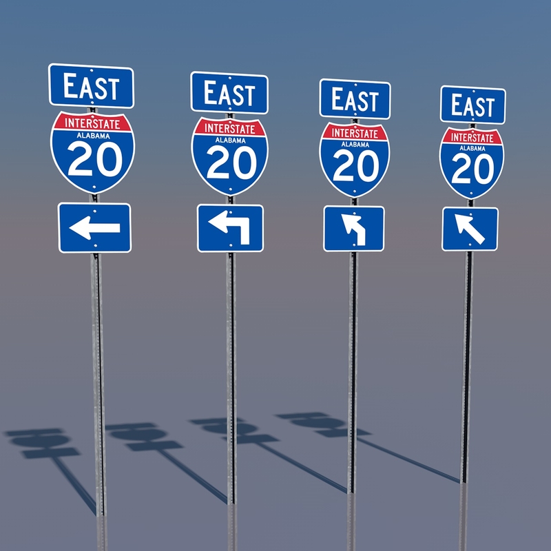 3d model interstate 20 signs alabama