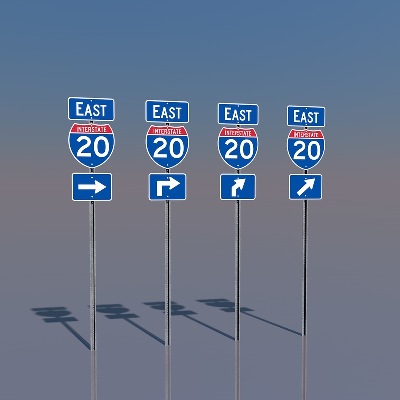 3d model interstate 20 signs alabama