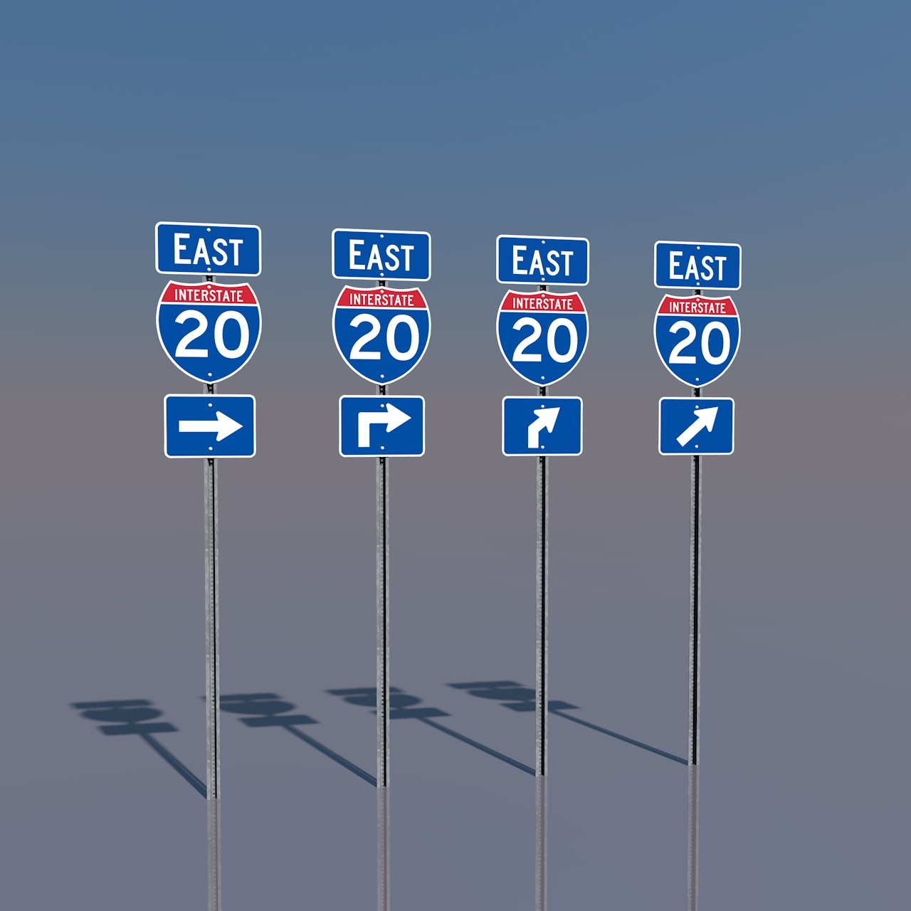 3d model interstate 20 signs alabama