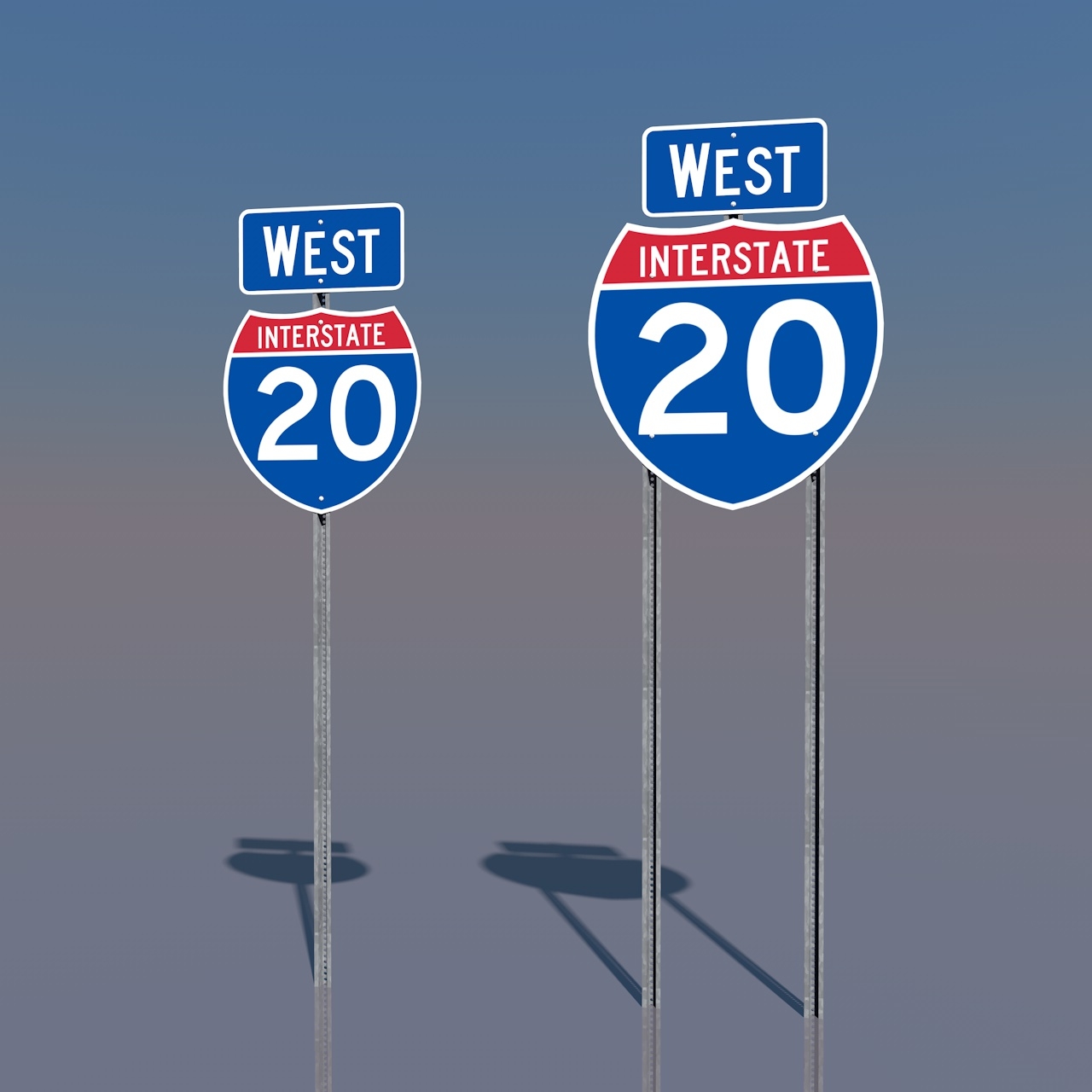 3d model interstate 20 signs alabama