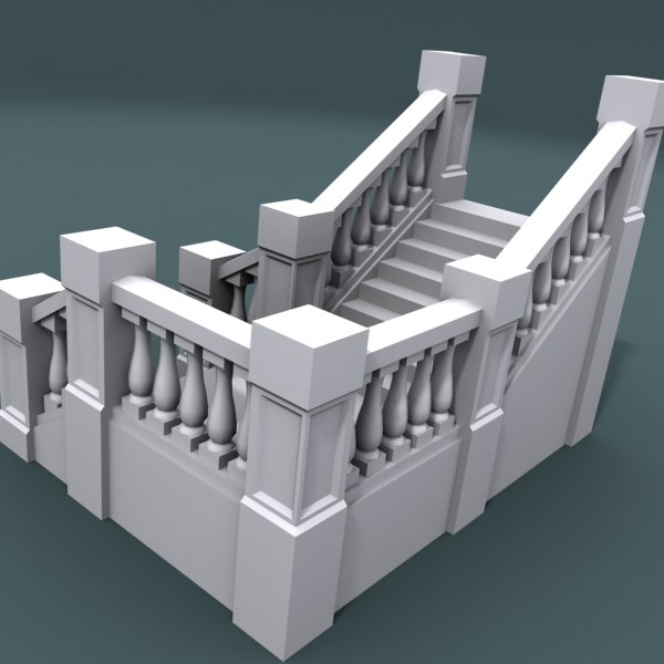 3d model step staircase