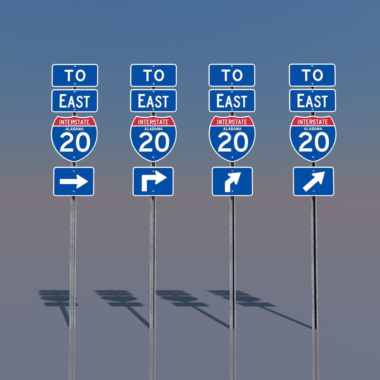 3d model interstate 20 signs alabama