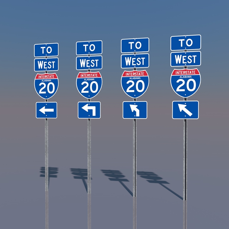 3d model interstate 20 signs alabama