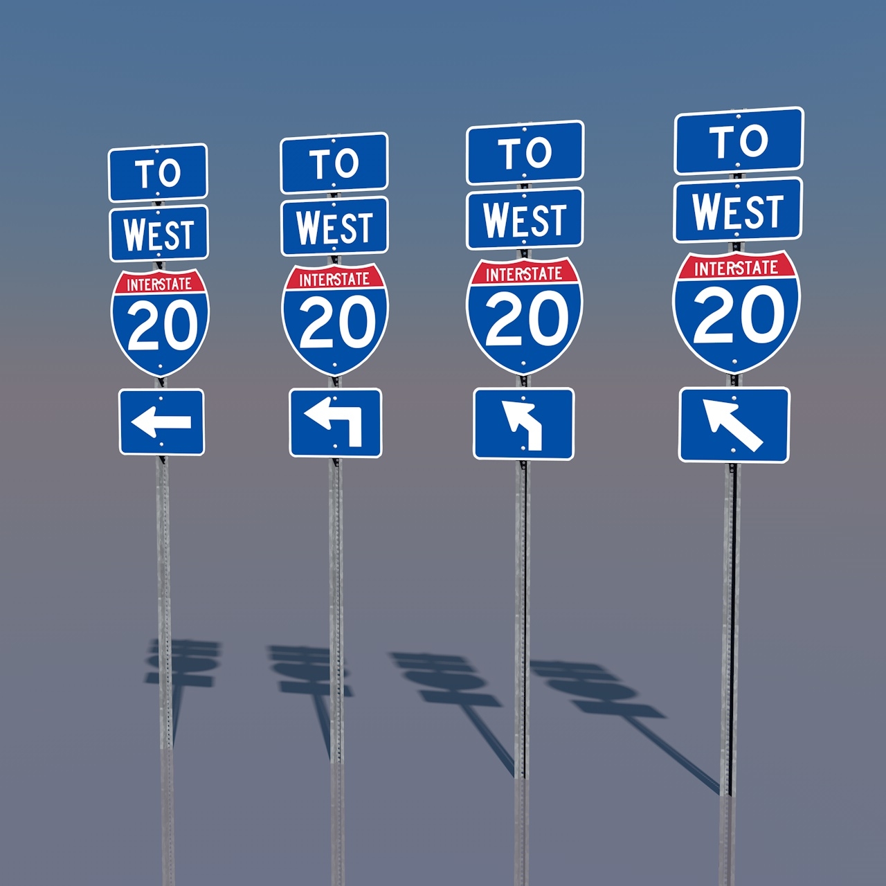 3d model interstate 20 signs alabama