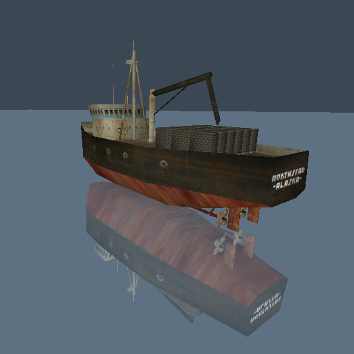 3d crab fishing boat