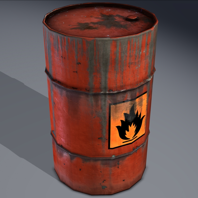 barrel flammable explosive obj