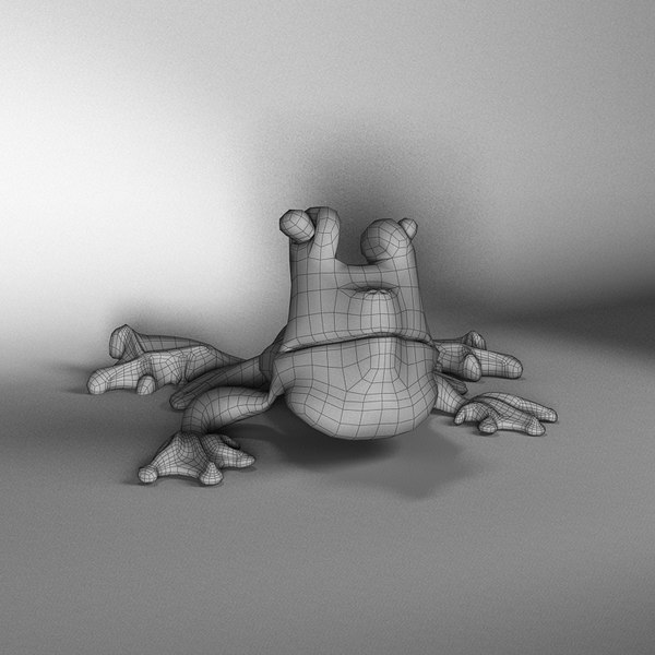 3d frog figurine model