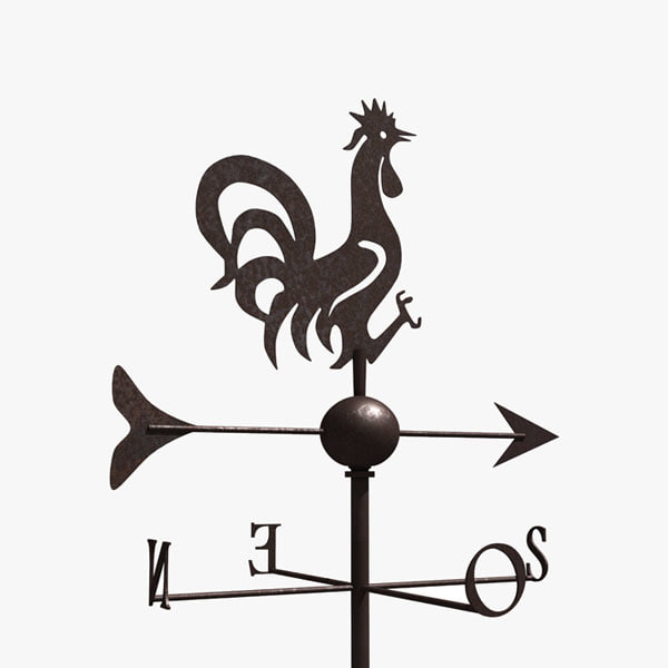 3d rooster weathervane model