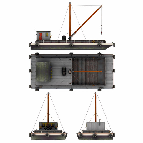 cargo barges floating tugboat max