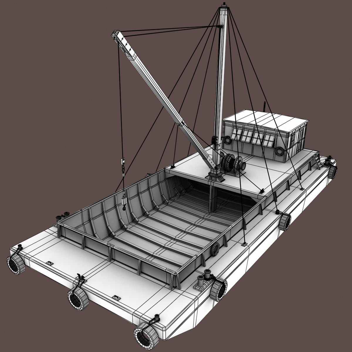 cargo barges floating tugboat max