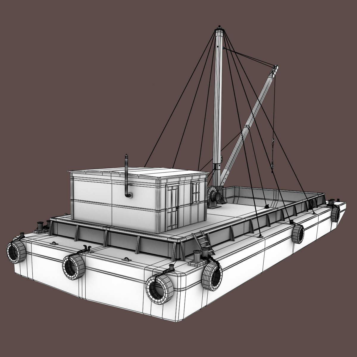 cargo barges floating tugboat max