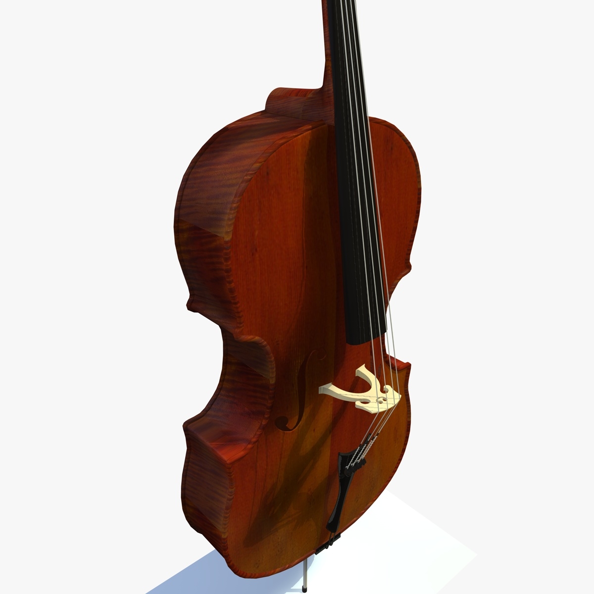 matt cello musical instrument 3d model