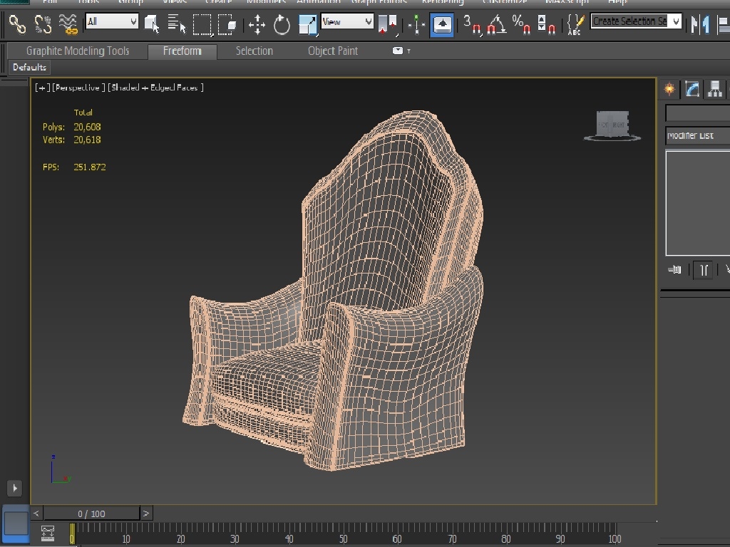free cartoon chair 3d model