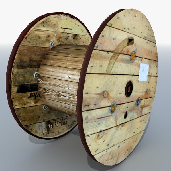 3dsmax wooden cable reel