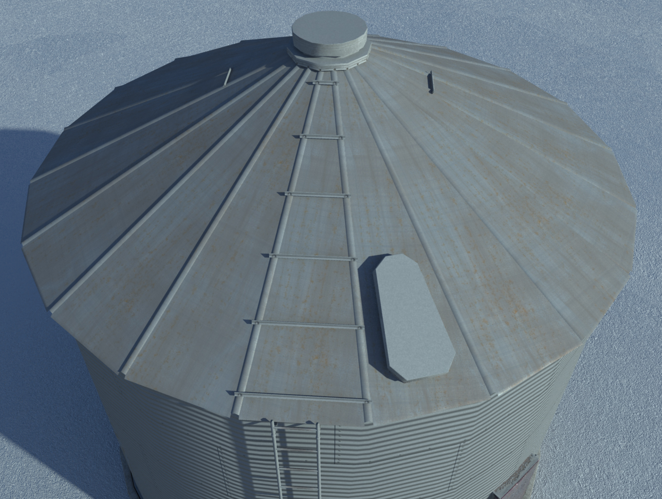 3d model grain bin old