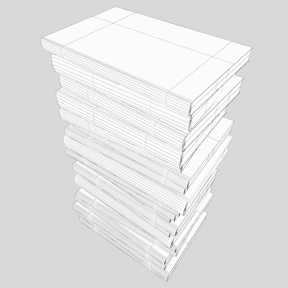 stack books 3d max